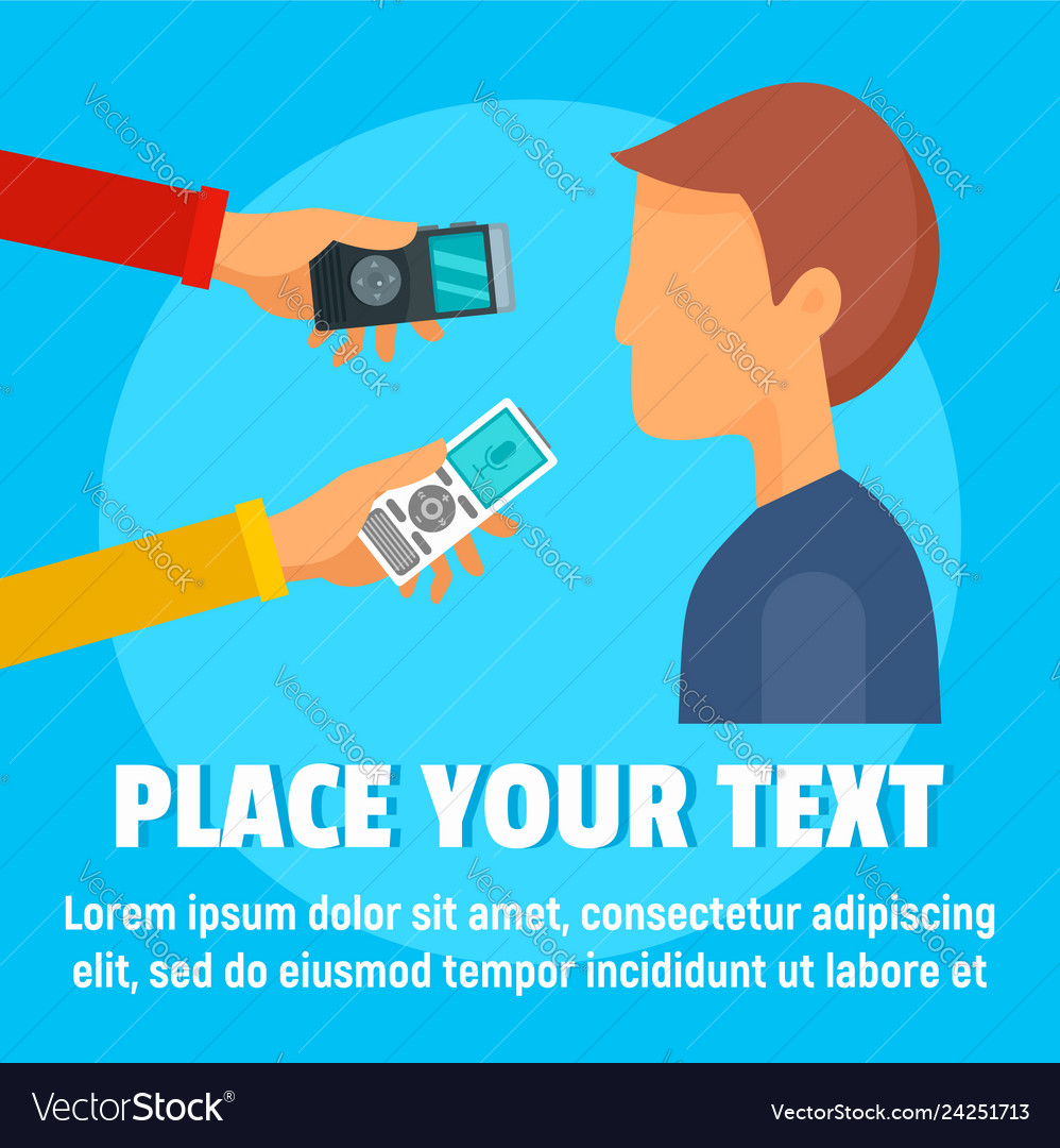 Digital interview dictaphone concept background Vector Image