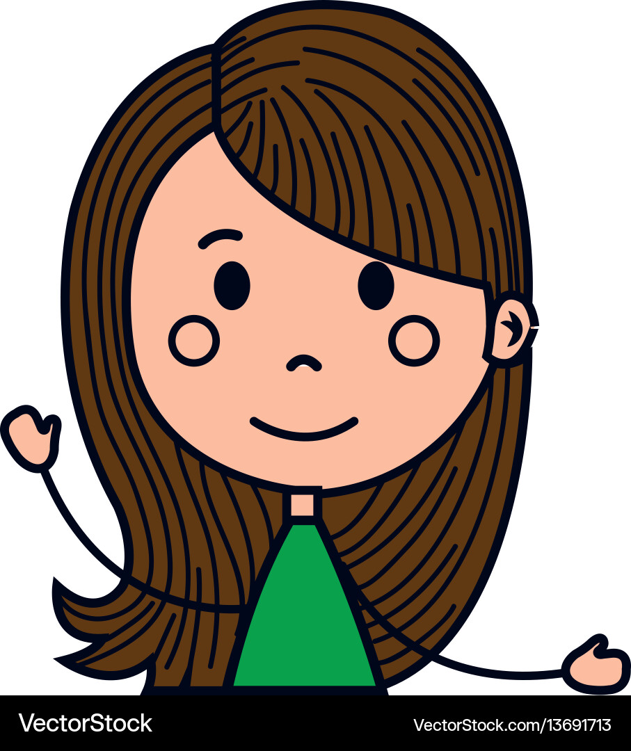 Girl cartoon icon Royalty Free Vector Image - VectorStock
