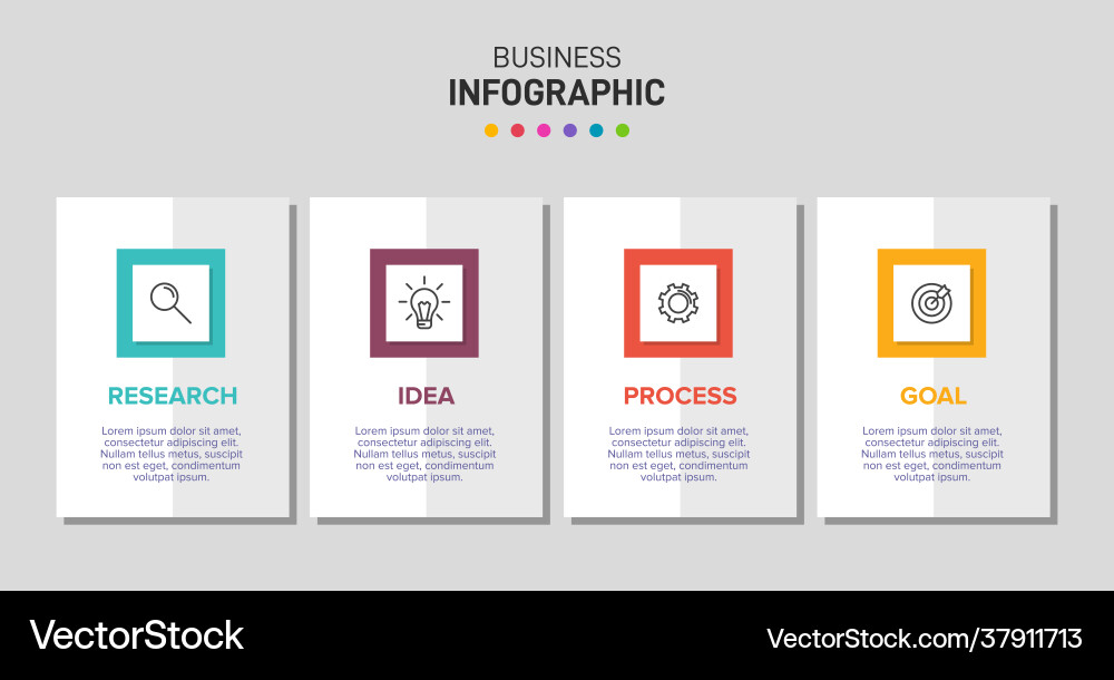 Infographic design with icons and 4 options Vector Image