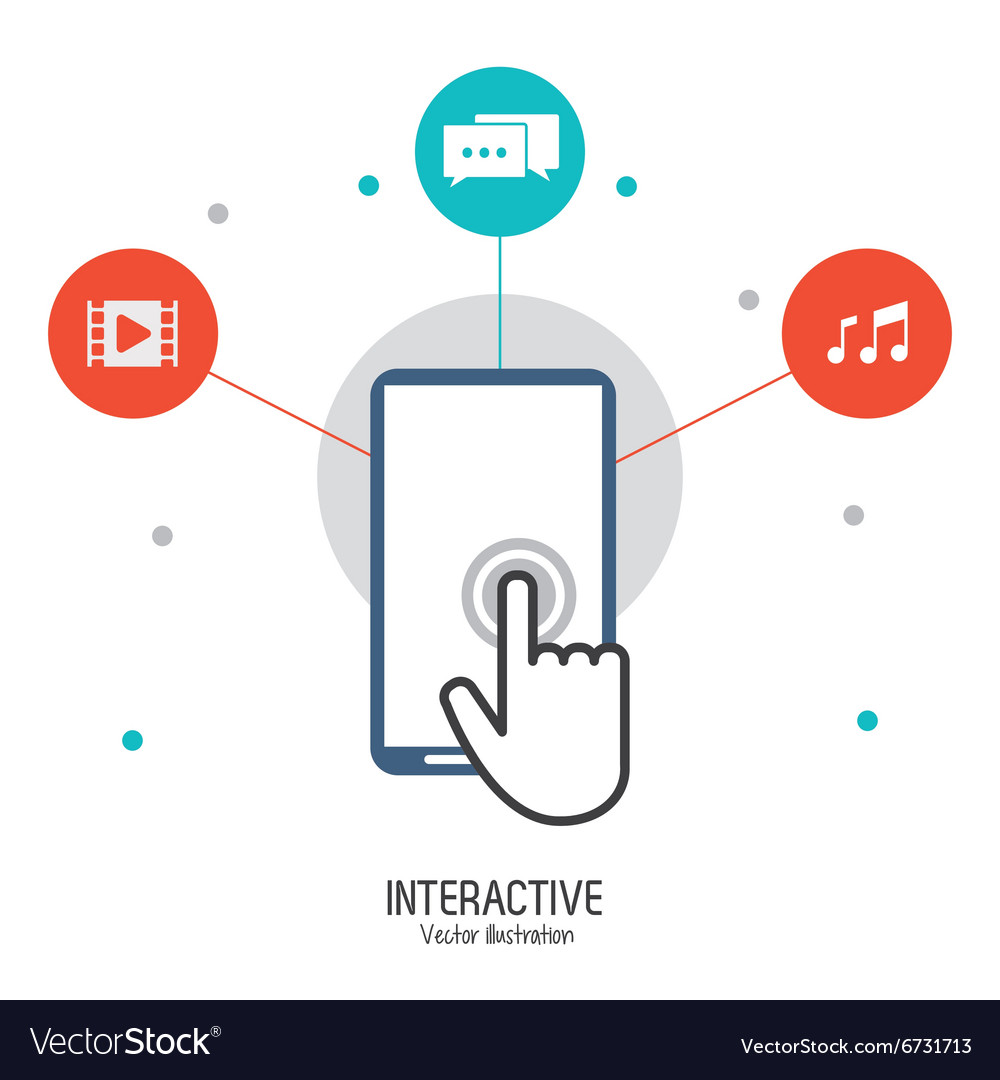 Interactive technology design Royalty Free Vector Image