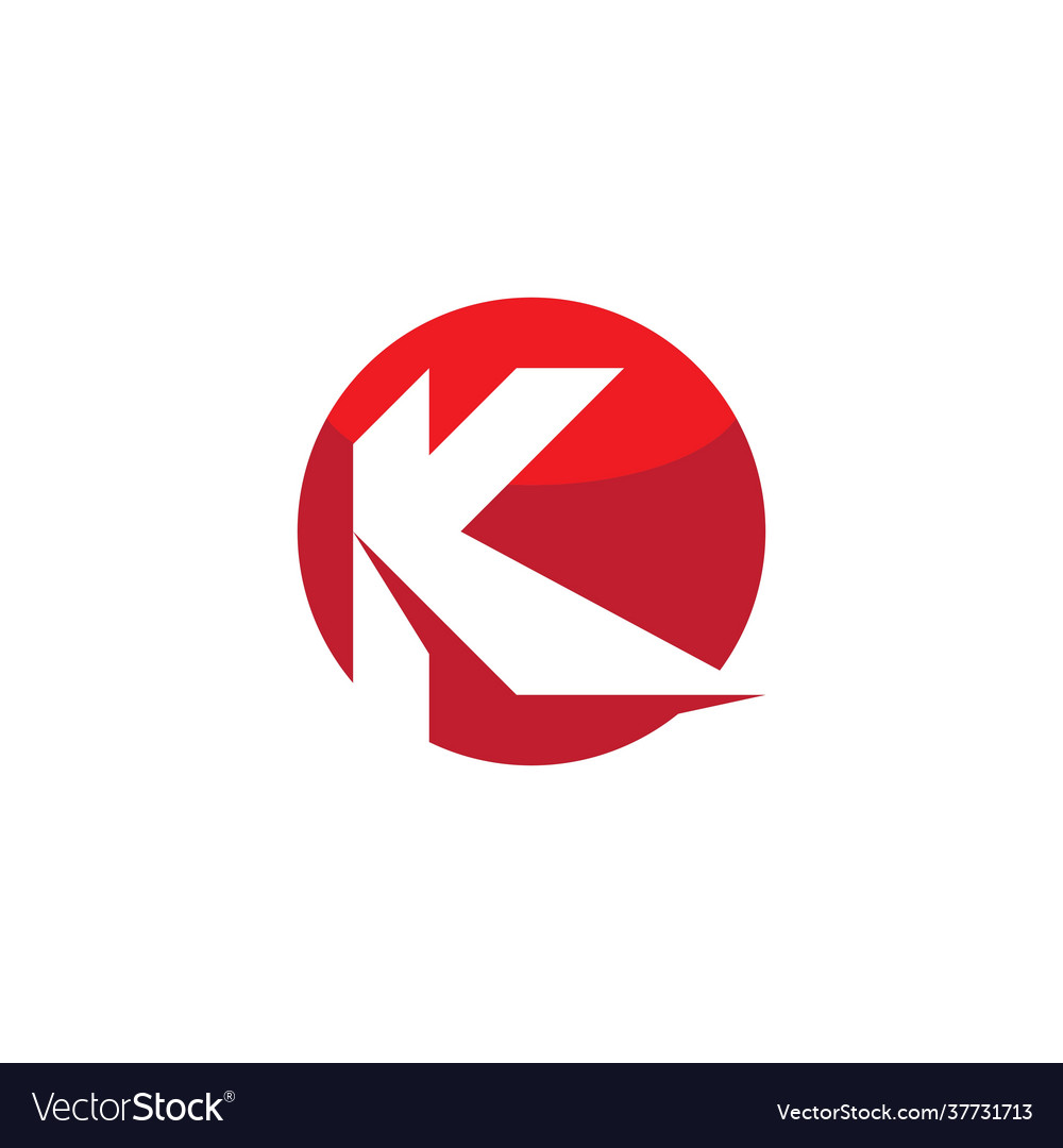 K initial letter Royalty Free Vector Image - VectorStock