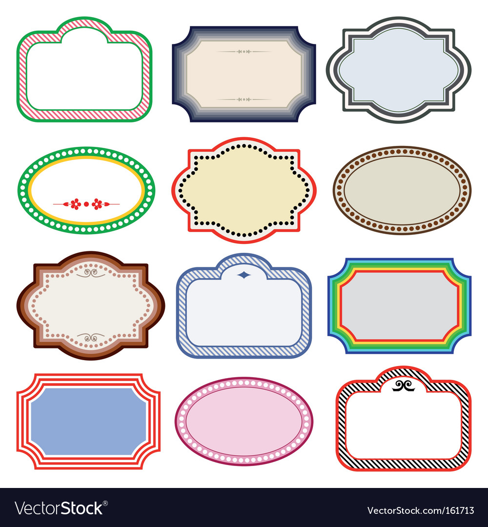 Labels Royalty Free Vector Image - VectorStock