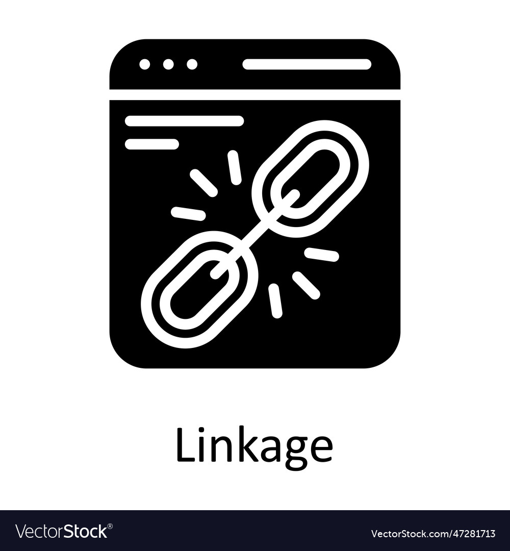 Linkage solid icon design seo Royalty Free Vector Image