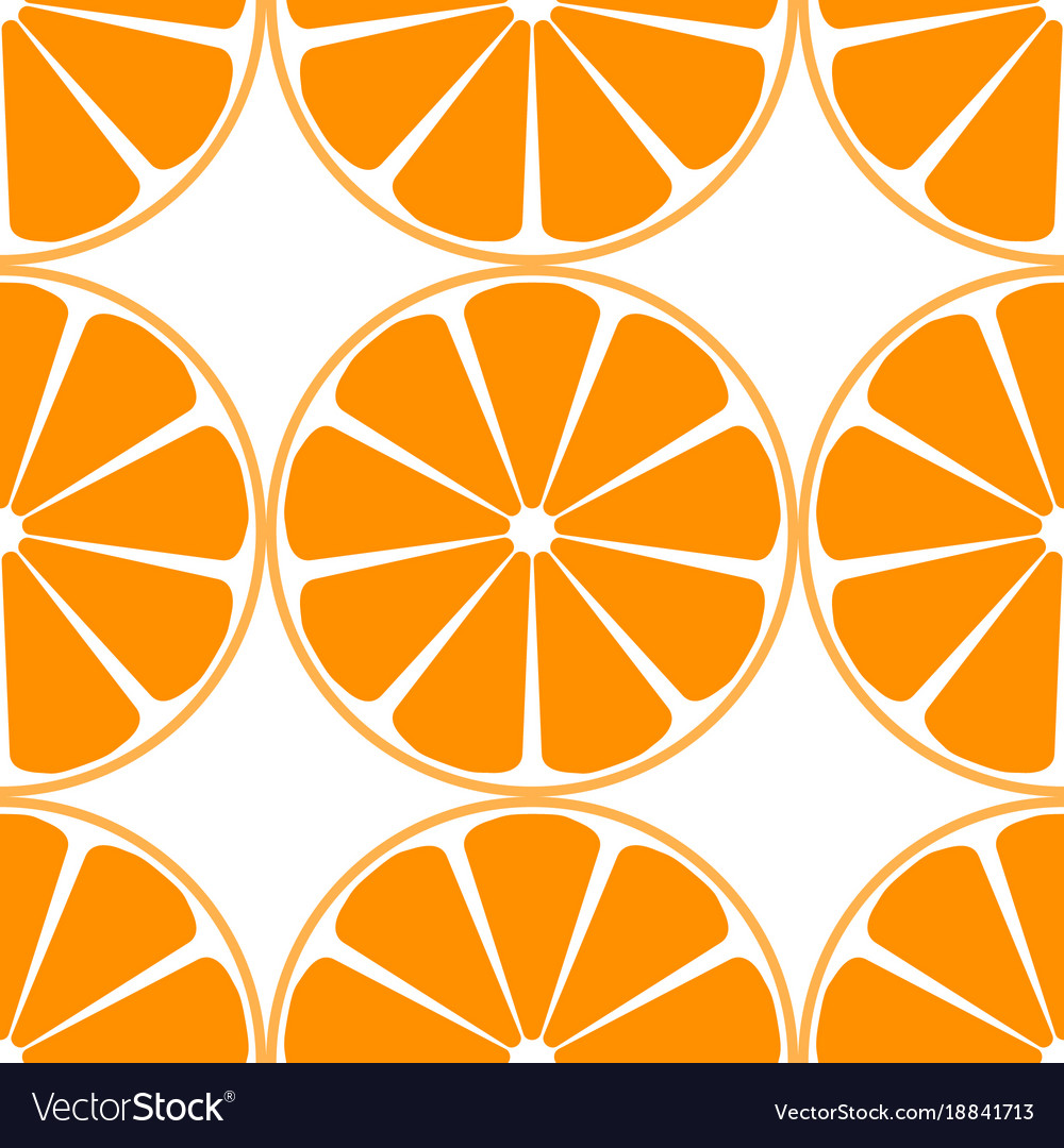 Orange fruit seamless pattern Royalty Free Vector Image