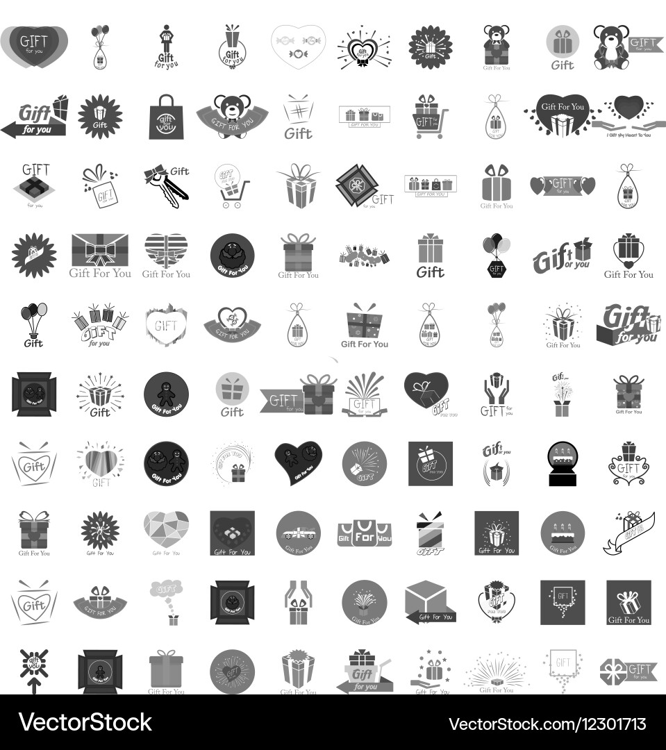 Set of gift icons Royalty Free Vector Image - VectorStock
