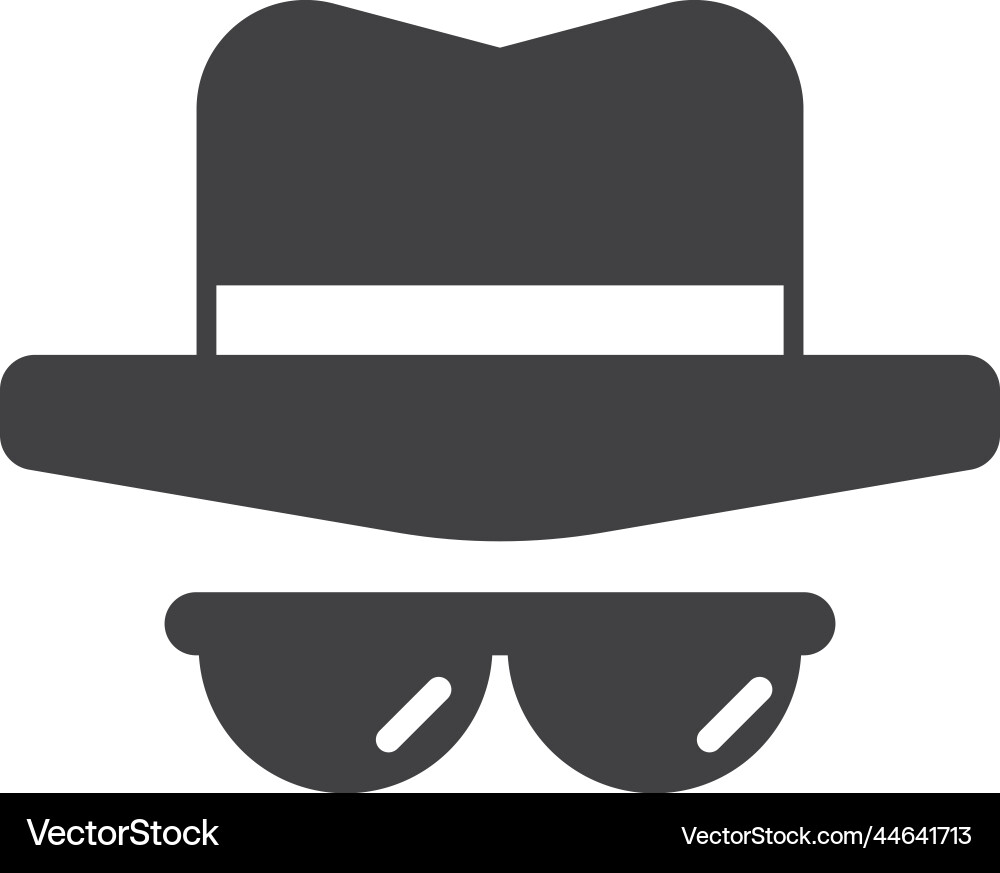 Spy or detective in minimal style Royalty Free Vector Image