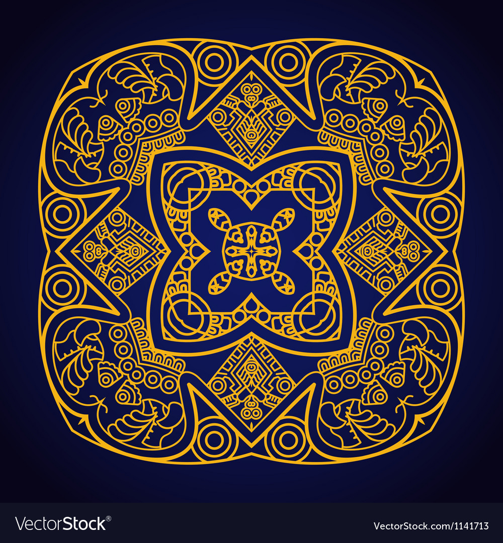 Square decorative design element Royalty Free Vector Image