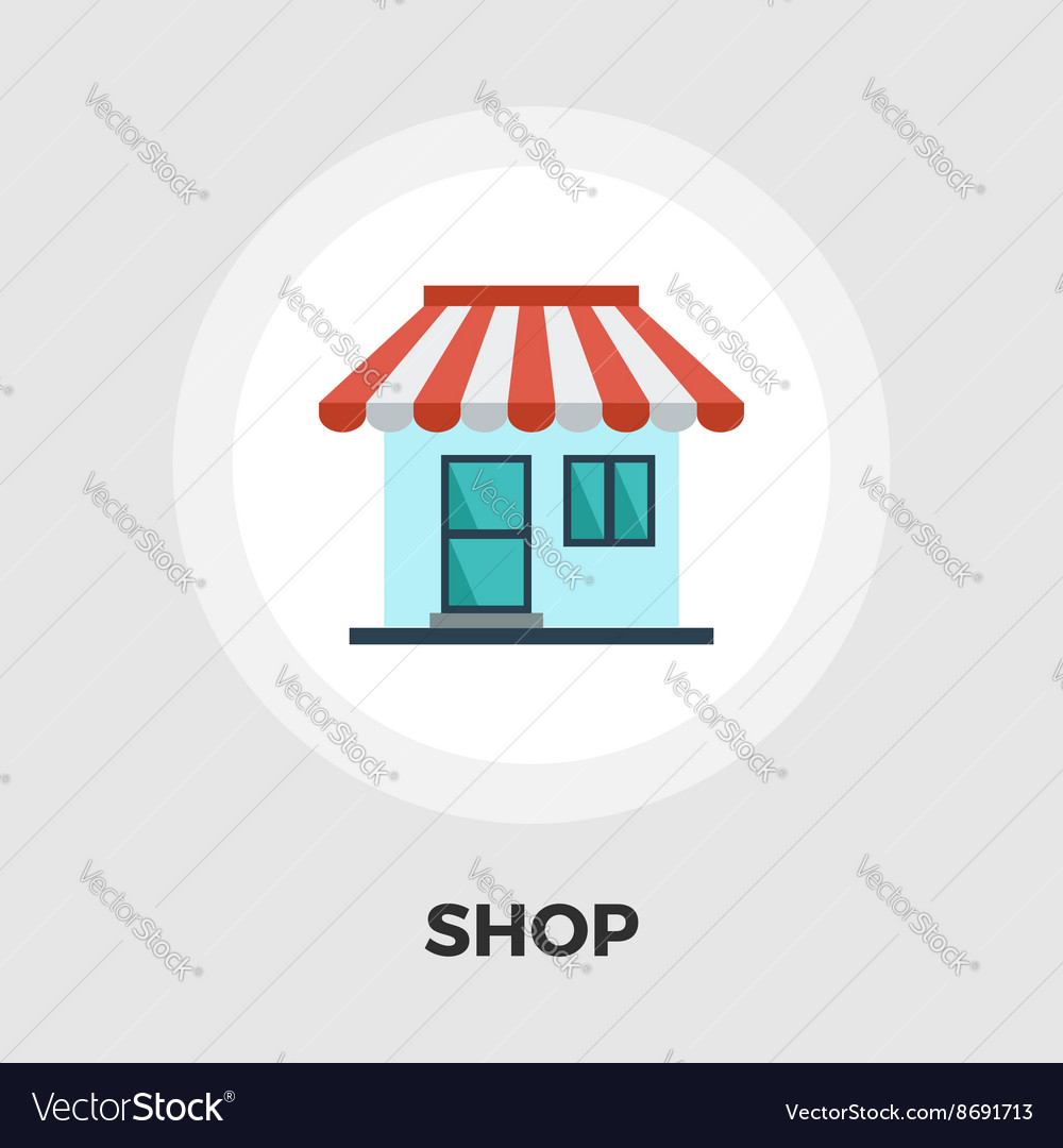 Store icon flat Royalty Free Vector Image - VectorStock