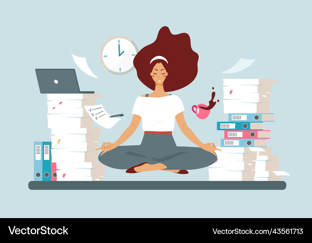 Stress relief and a healthy break from work Vector Image