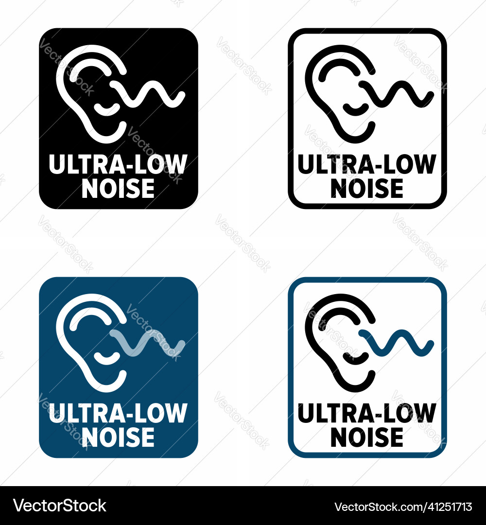 Ultra low noise information sign Royalty Free Vector Image
