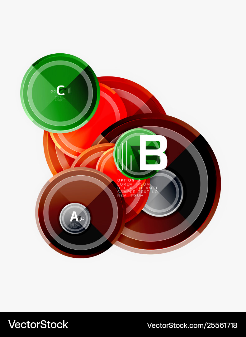 Abstract round geometric shapes modern circles Vector Image