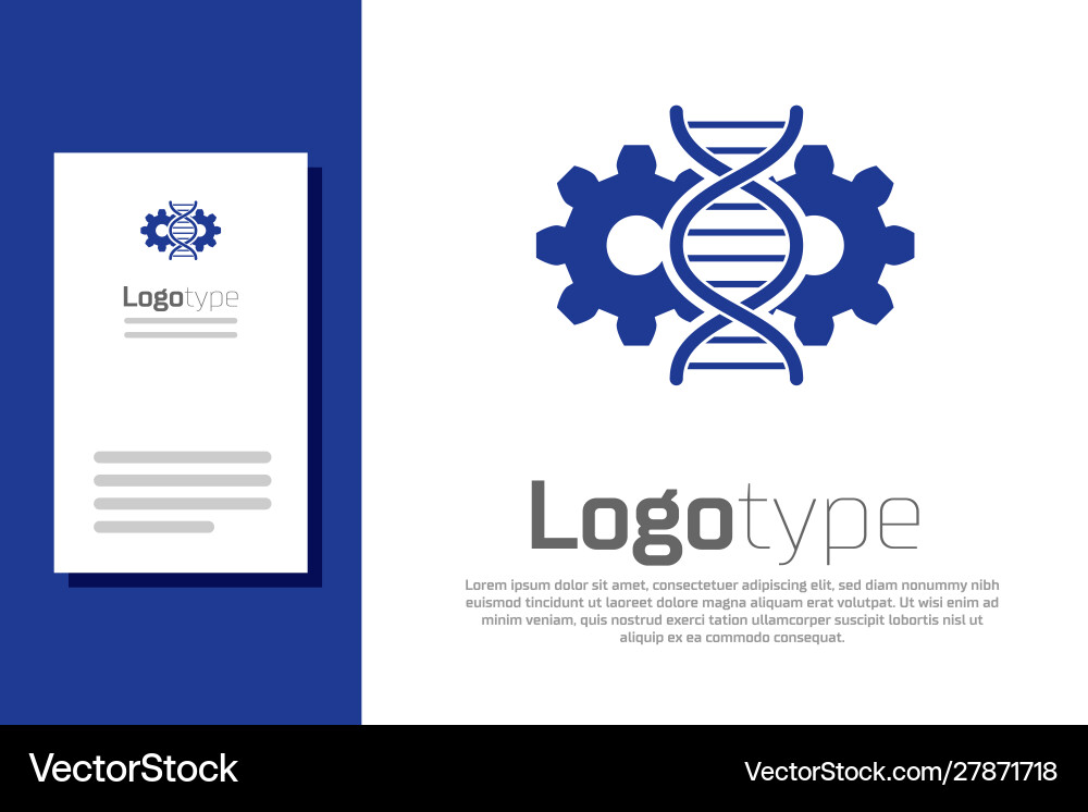 Blue gene editing icon isolated on white Vector Image