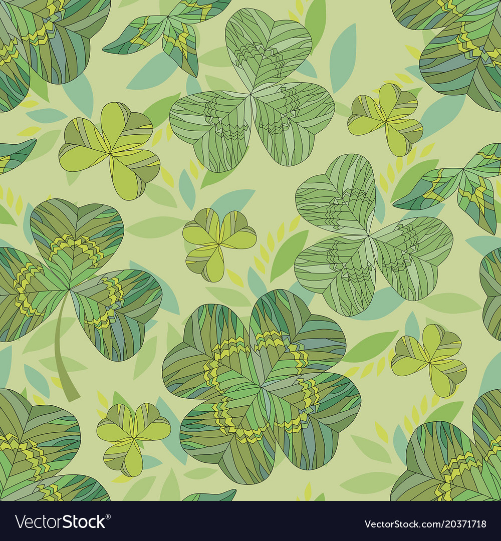 Clover background seamless pattern Royalty Free Vector Image