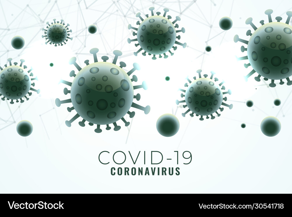 Covid 19 coronavirus spread background with virus Vector Image