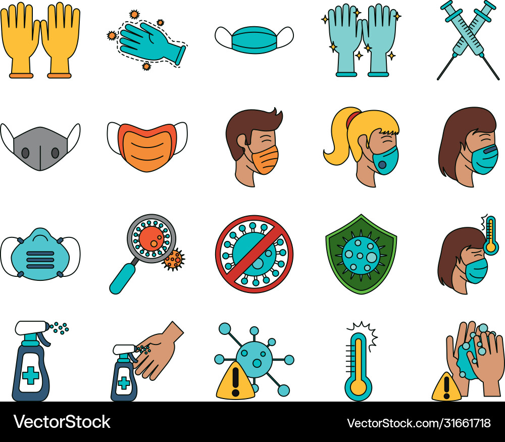 Covid19 19 coronavirus prevention spread outbreak Vector Image