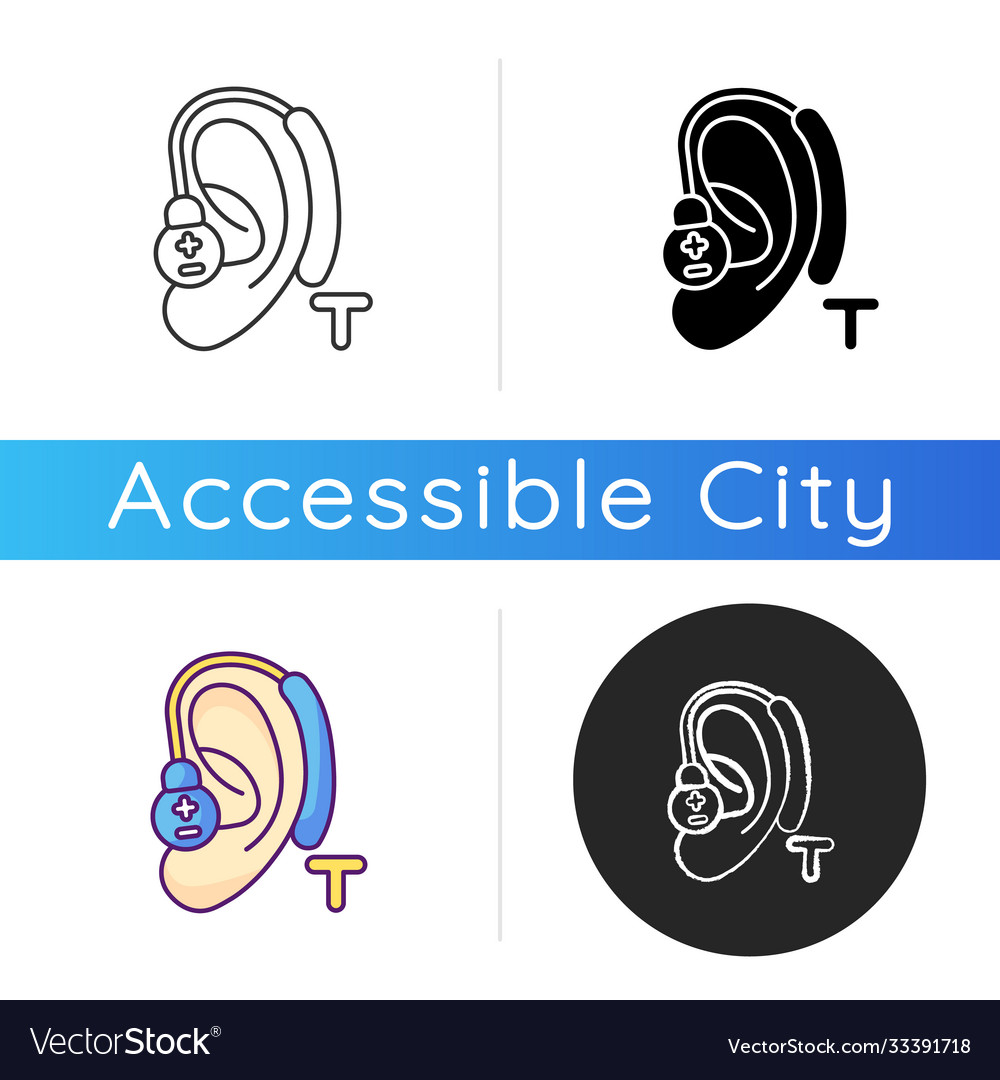 Hearing loop icon Royalty Free Vector Image - VectorStock