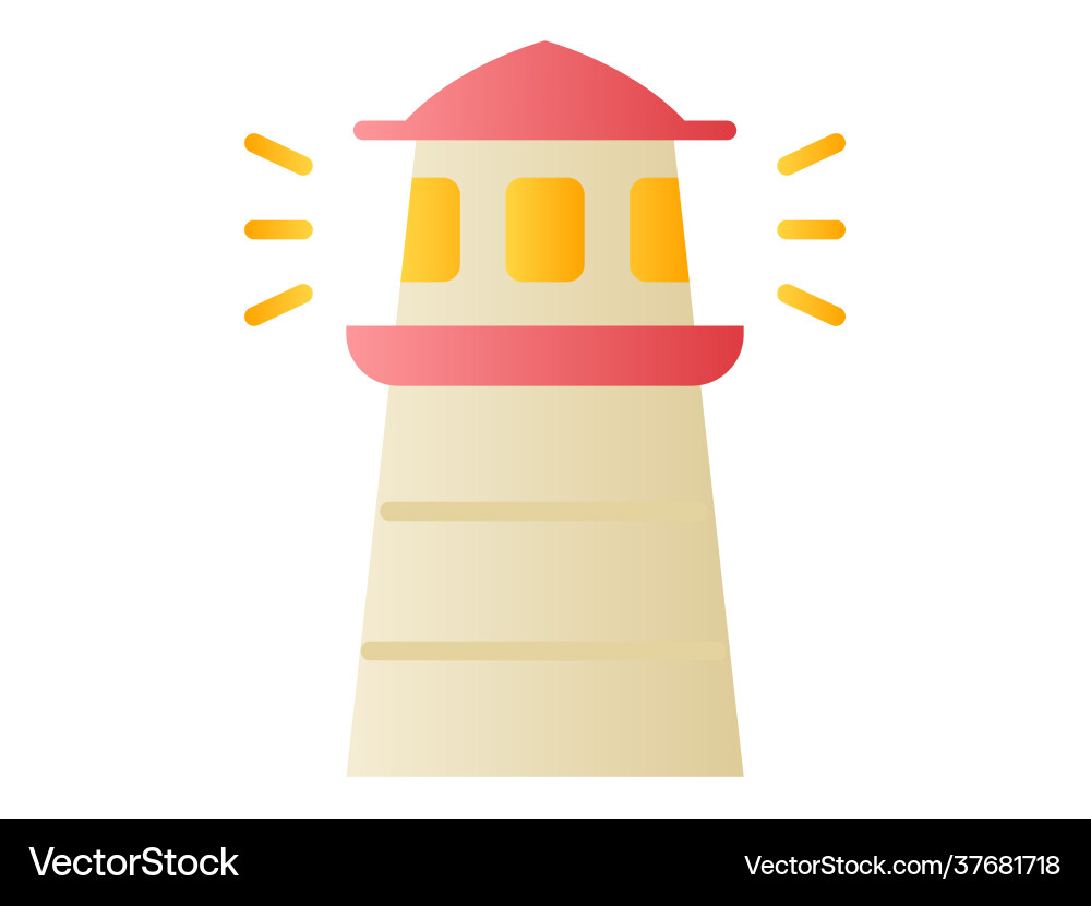 Lighthouse tower beacon single isolated icon Vector Image