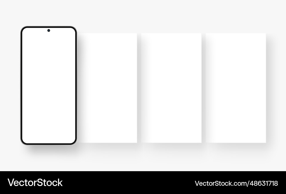 Modern smartphone mockup with blank app screens Vector Image