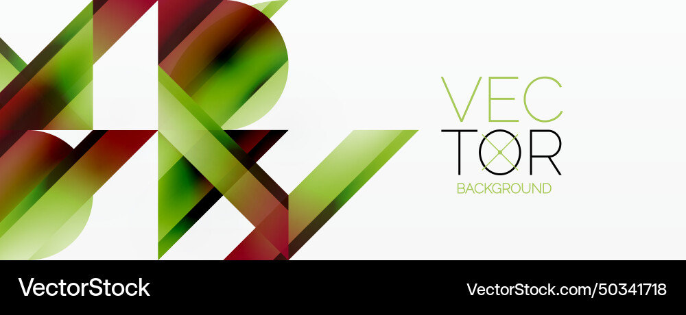 Vibrant color triangles and circles on white Vector Image