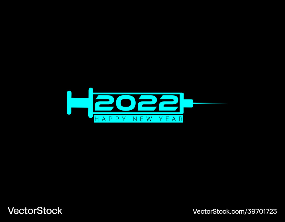 2022 happy new year logo text design template Vector Image