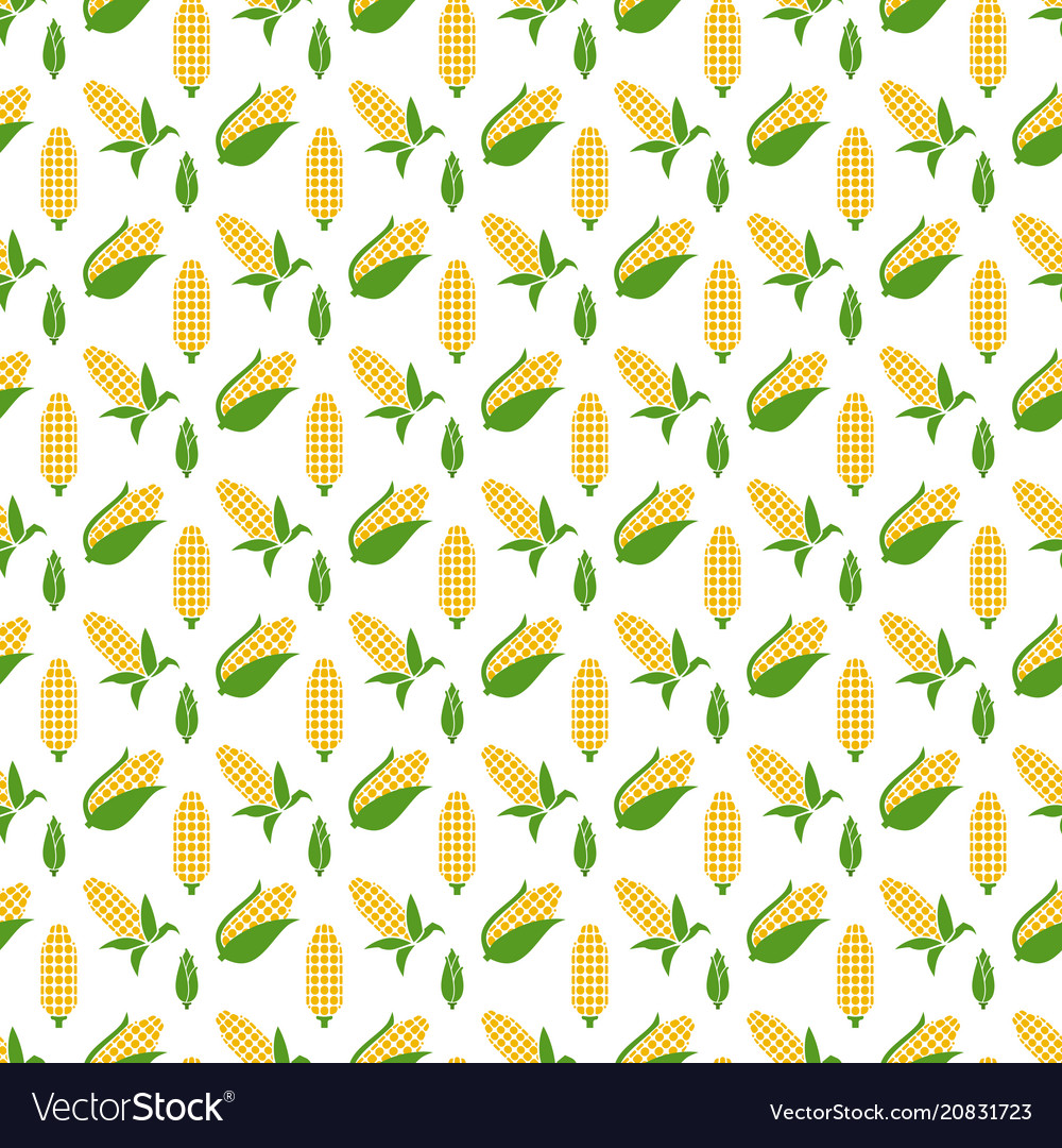 Colorful corn seamless pattern corn Royalty Free Vector