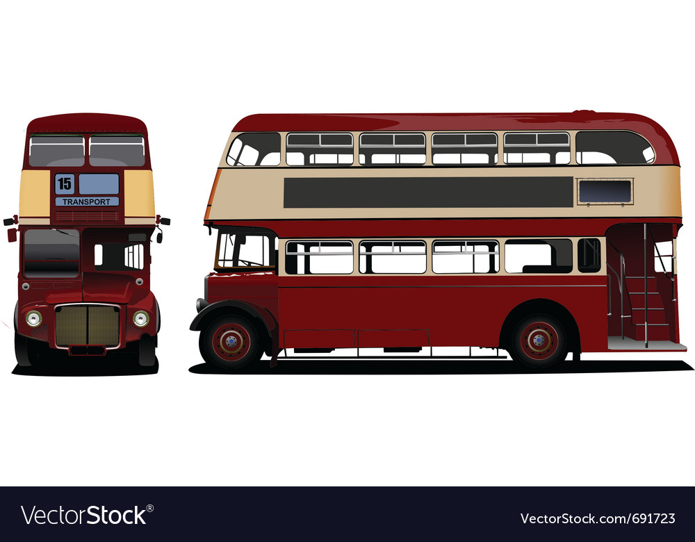 Double decker Royalty Free Vector Image - VectorStock