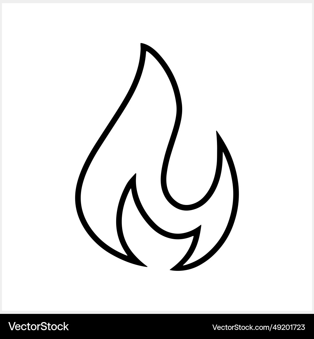 Fire icon isolated engraving clipart sketch Vector Image
