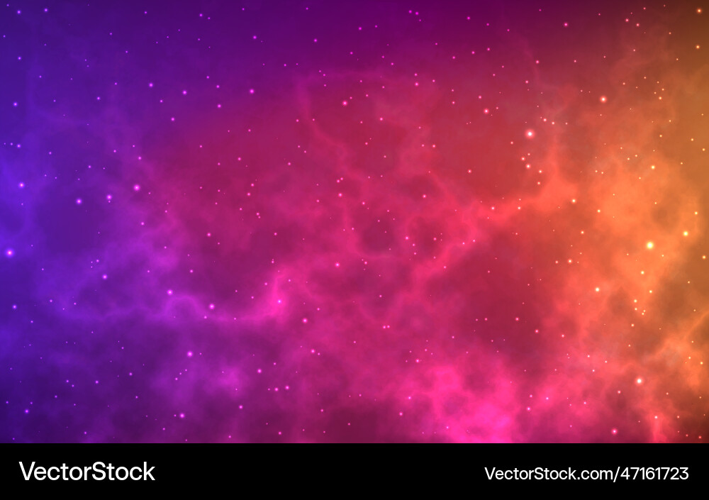 Galaxy background realistic colorful cosmos Vector Image
