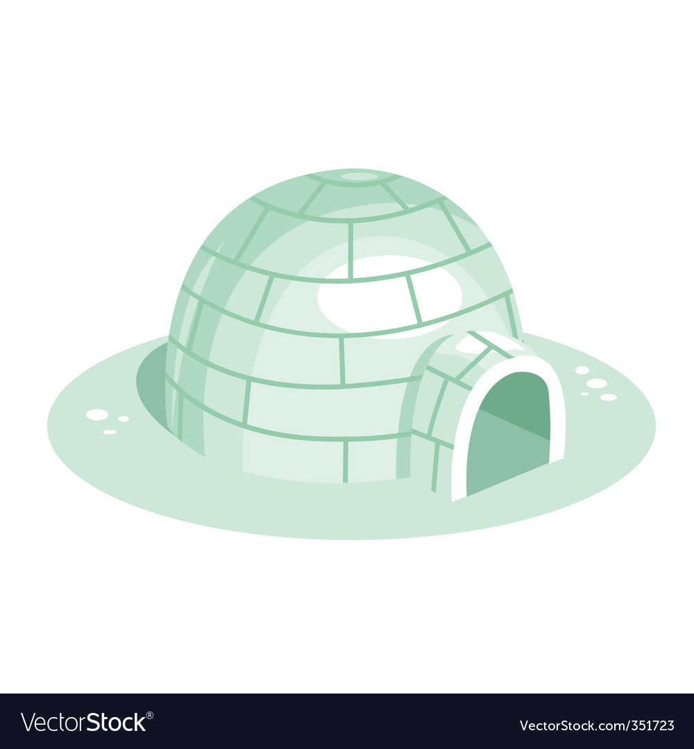 Igloo Royalty Free Vector Image - VectorStock