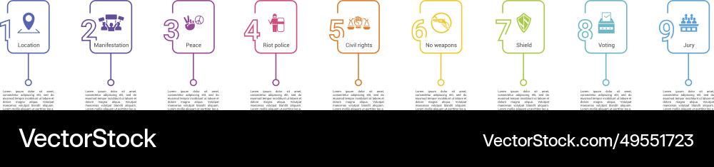 Infographics with digital service theme icons 10 Vector Image