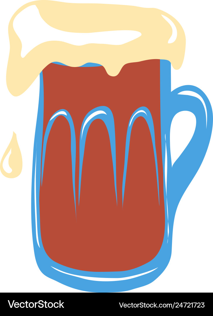 Mug of dark beer Royalty Free Vector Image - VectorStock