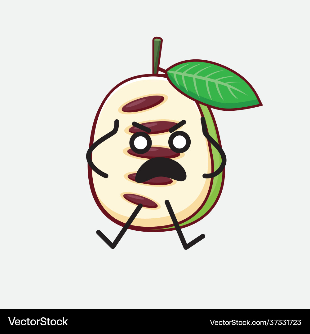 Pawpaw fruit cute character with simple face Vector Image