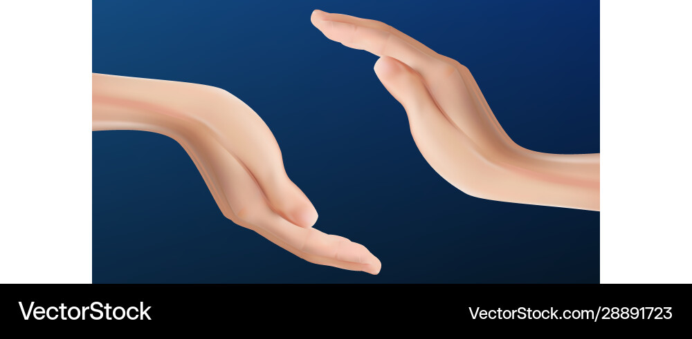Realistic hand protection hand care Royalty Free Vector