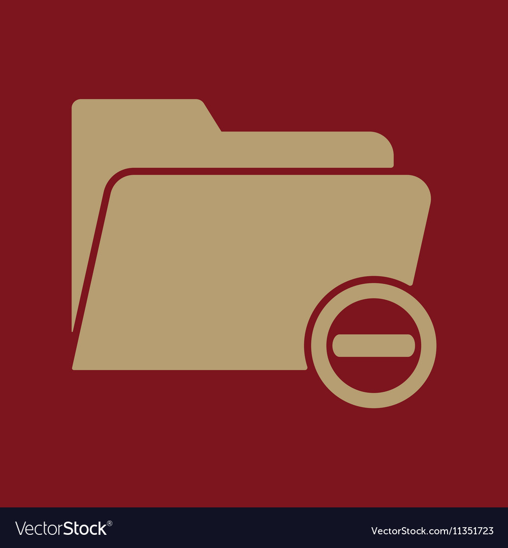 Remove from folder icon data and directory Vector Image