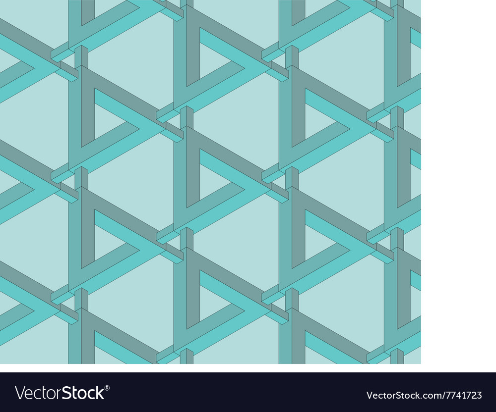 Seamless impossible penrose triangle pattern Vector Image