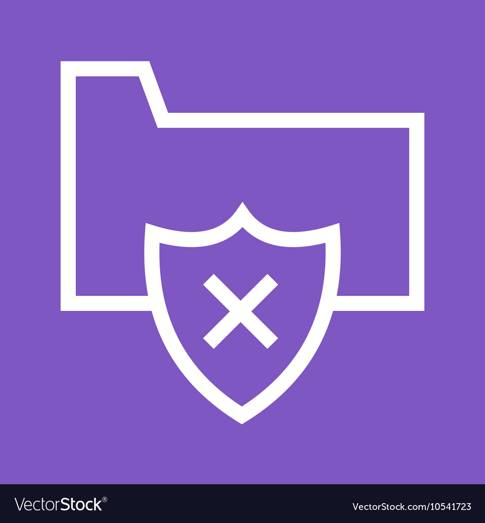 Vulnerable folder Royalty Free Vector Image - VectorStock