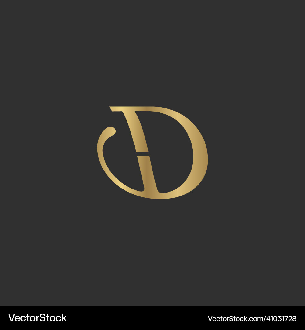 Alphabet initials logo dw wd d and w Royalty Free Vector