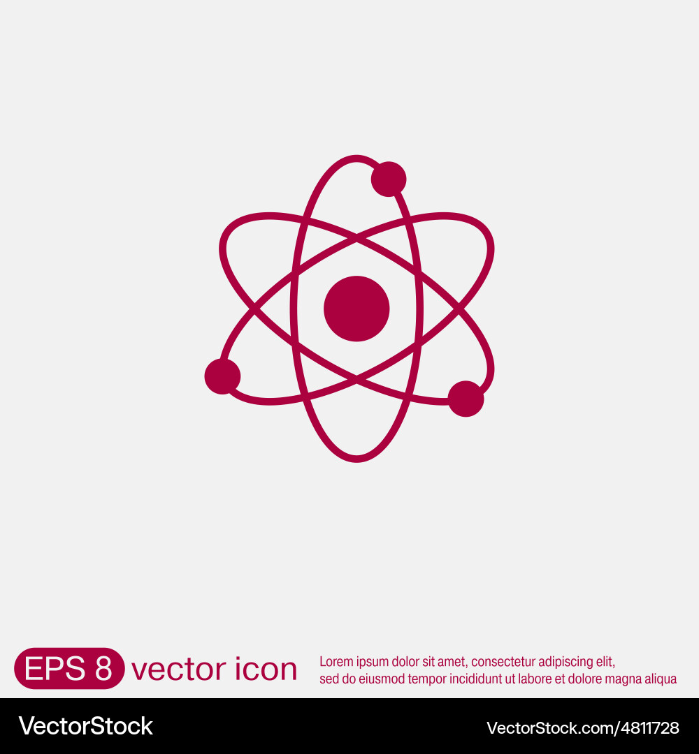 Atom molecule symbol icon of physics or chemistry Vector Image