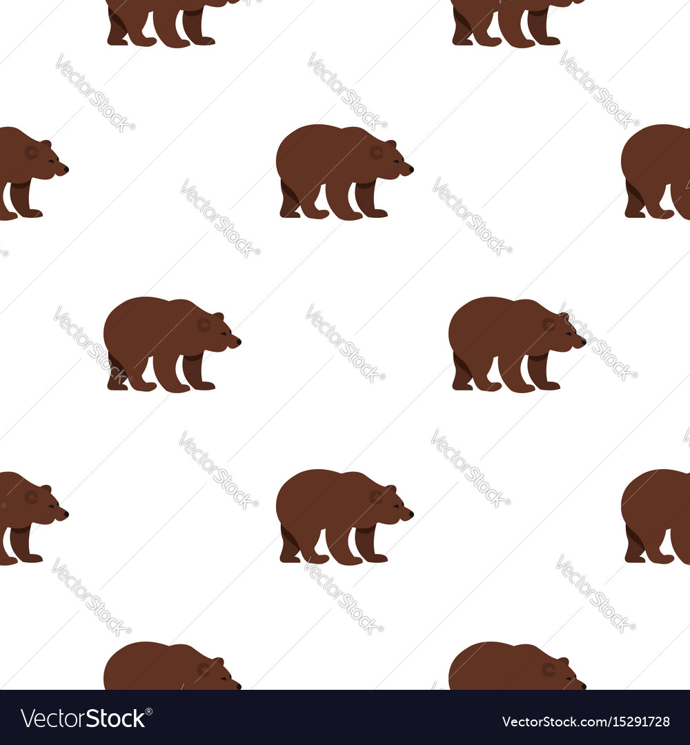 Bear pattern flat Royalty Free Vector Image - VectorStock