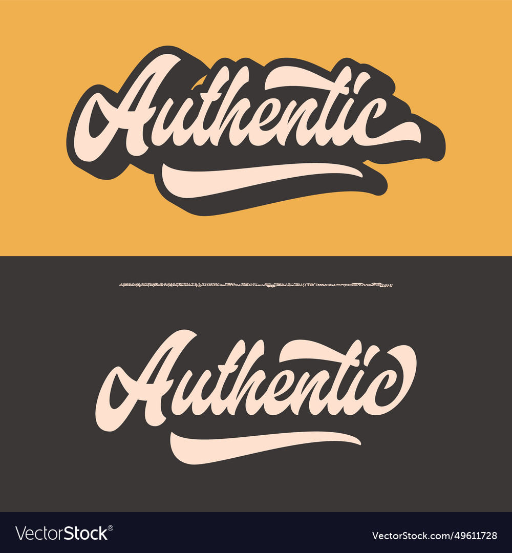 Brush script font Royalty Free Vector Image - VectorStock