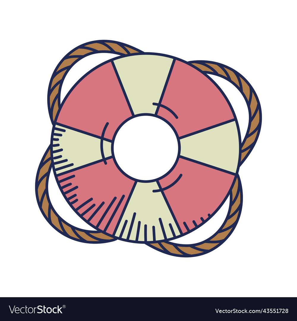 Lifeguard float nautical retro Royalty Free Vector Image