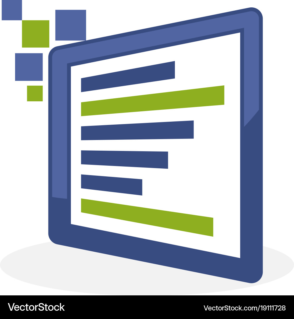 Logo icon for digital business Royalty Free Vector Image