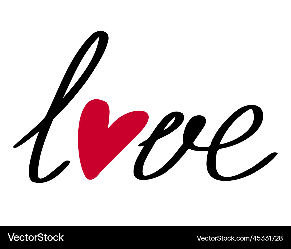 Love greeting card design with stylish text Vector Image