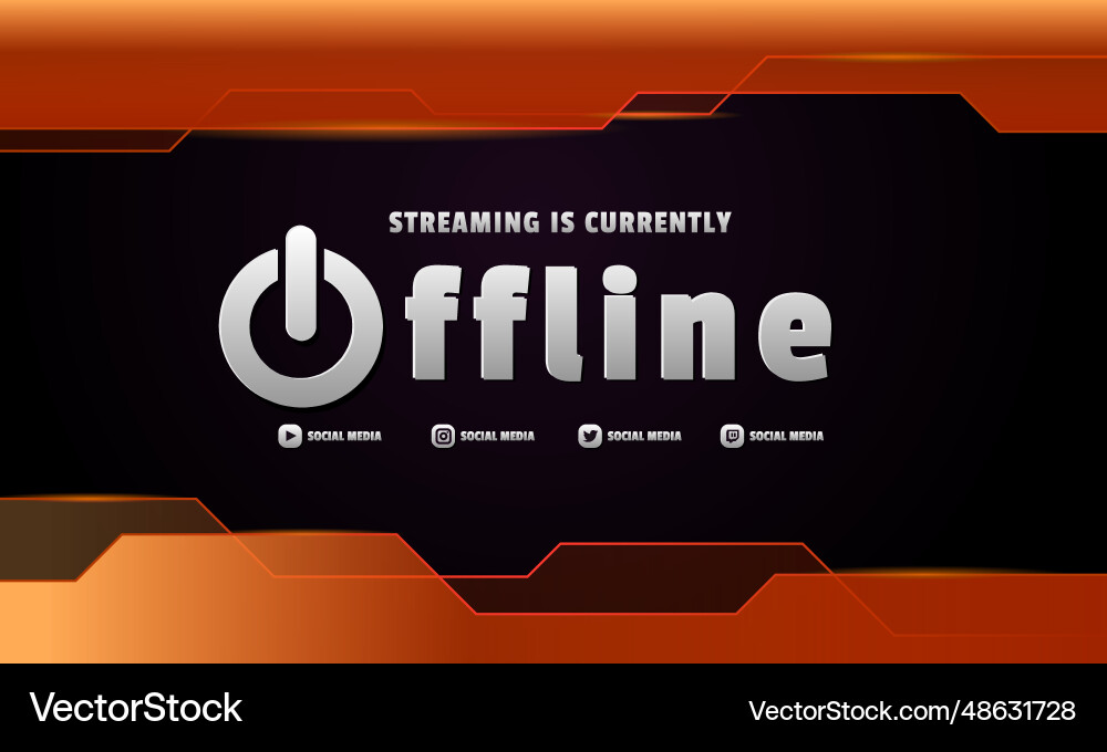 Modern twitch stream offline banner isolated Vector Image