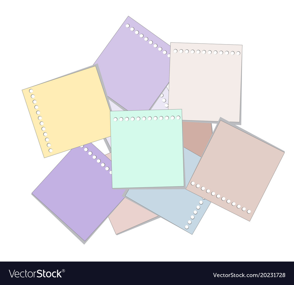 Note paper set Royalty Free Vector Image - VectorStock