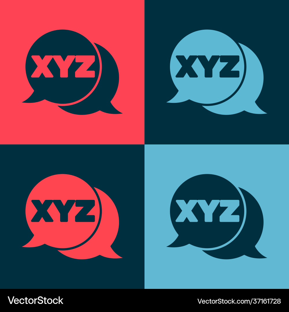 Pop art xyz coordinate system icon isolated Vector Image