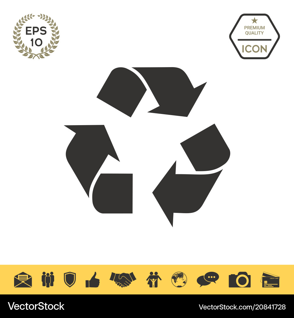 Recycle sign isolated on white background Vector Image