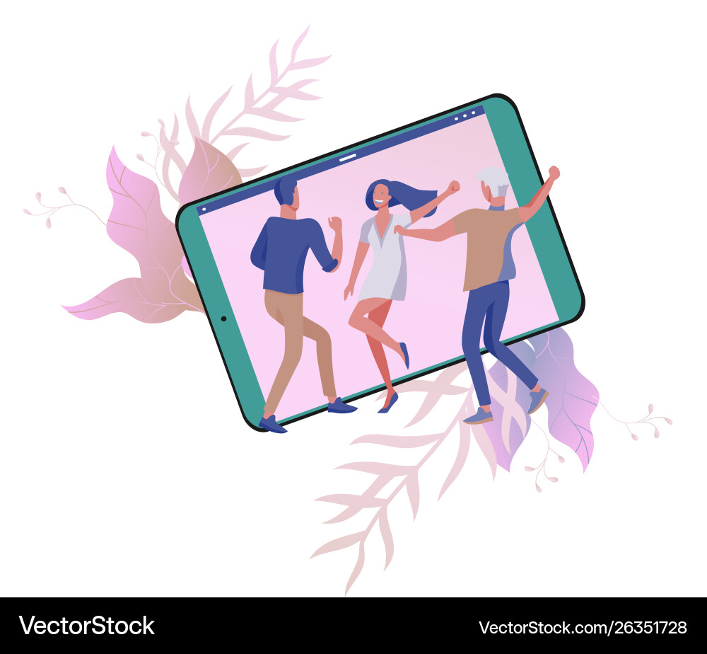 Team people moving business invitation Royalty Free Vector