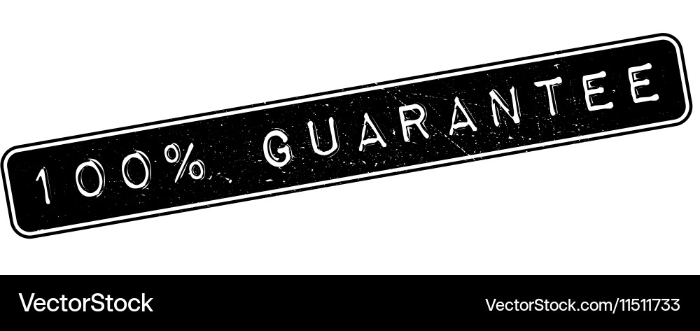 100 percent guarantee rubber stamp Royalty Free Vector Image