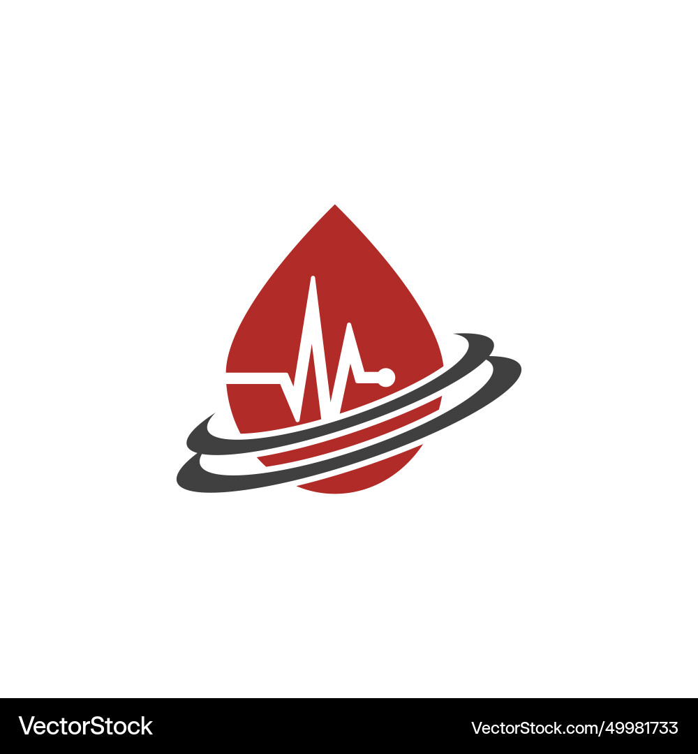 Blood droop icon logo design Royalty Free Vector Image